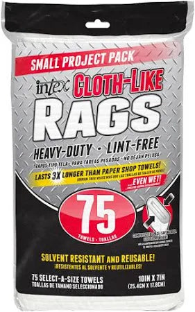 Intex Cloth - Like Rags Heavy Duty Lint Free 10in x 7in 75 count ...